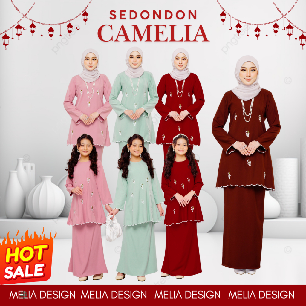 KURUNG MODEN CAMELIA BY MELIA DESIGN SULAM BIKU PLAIN COTTON SILK PREMIUM MURAH PLUS SIZE ...
