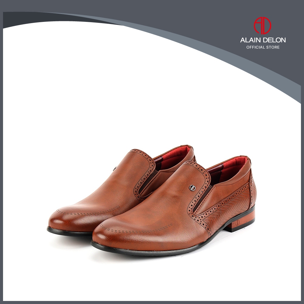 ALAIN DELON Men's Shoes -PU Leather- 202403-NI1-33P- Coffee -Business ...