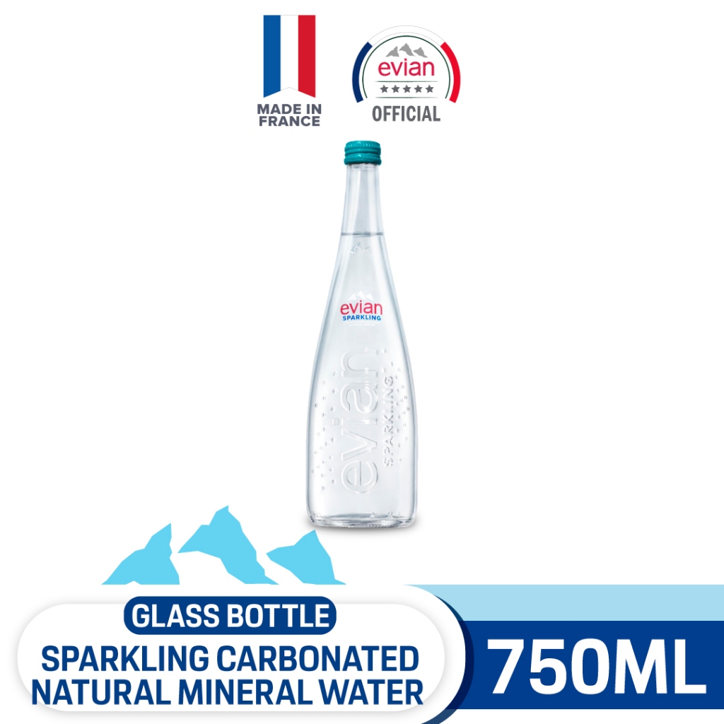 Evian Sparkling Natural Mineral Water Glass (750ml) | Shopee Malaysia