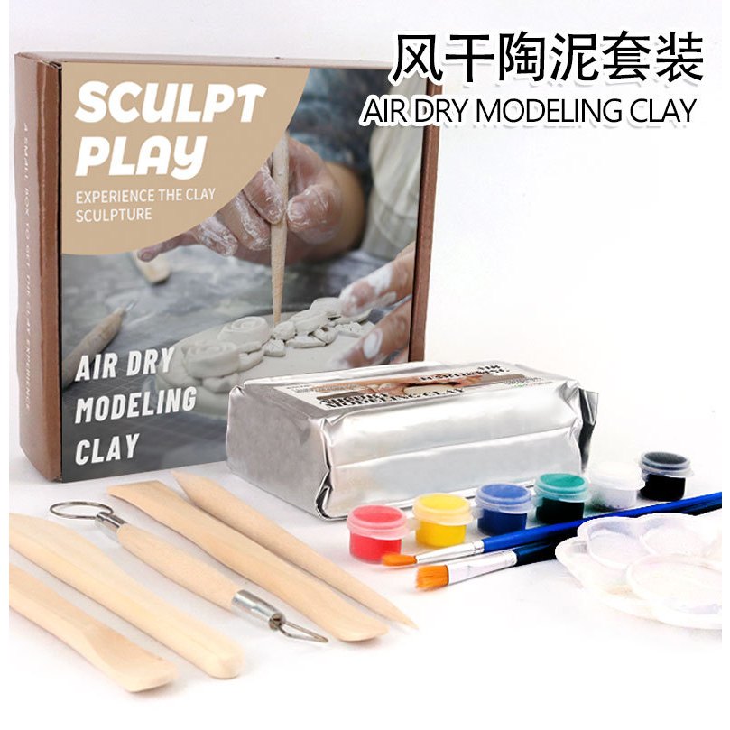 Air Dry Modeling Clay Tools Set 500g Color Paint Giftlive | Shopee Malaysia