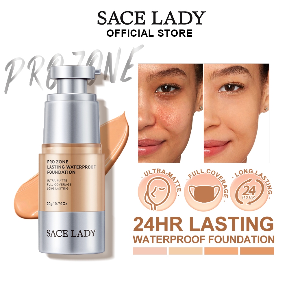 SACE LADY Foundation Lasting Waterproof 20g Ultra-Matte Full Coverage ...