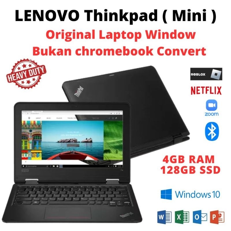 Lenovo Thinkpad 11e Original Window 10 Pro Intel Celeron 4GB Ram 128GB ...