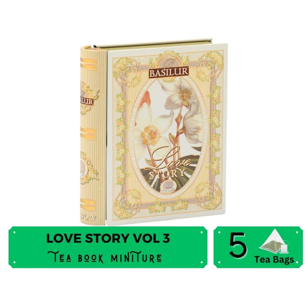 Basilur Miniture Tea Book Love Story Series 3 Ceylon Green Tea 5 ...