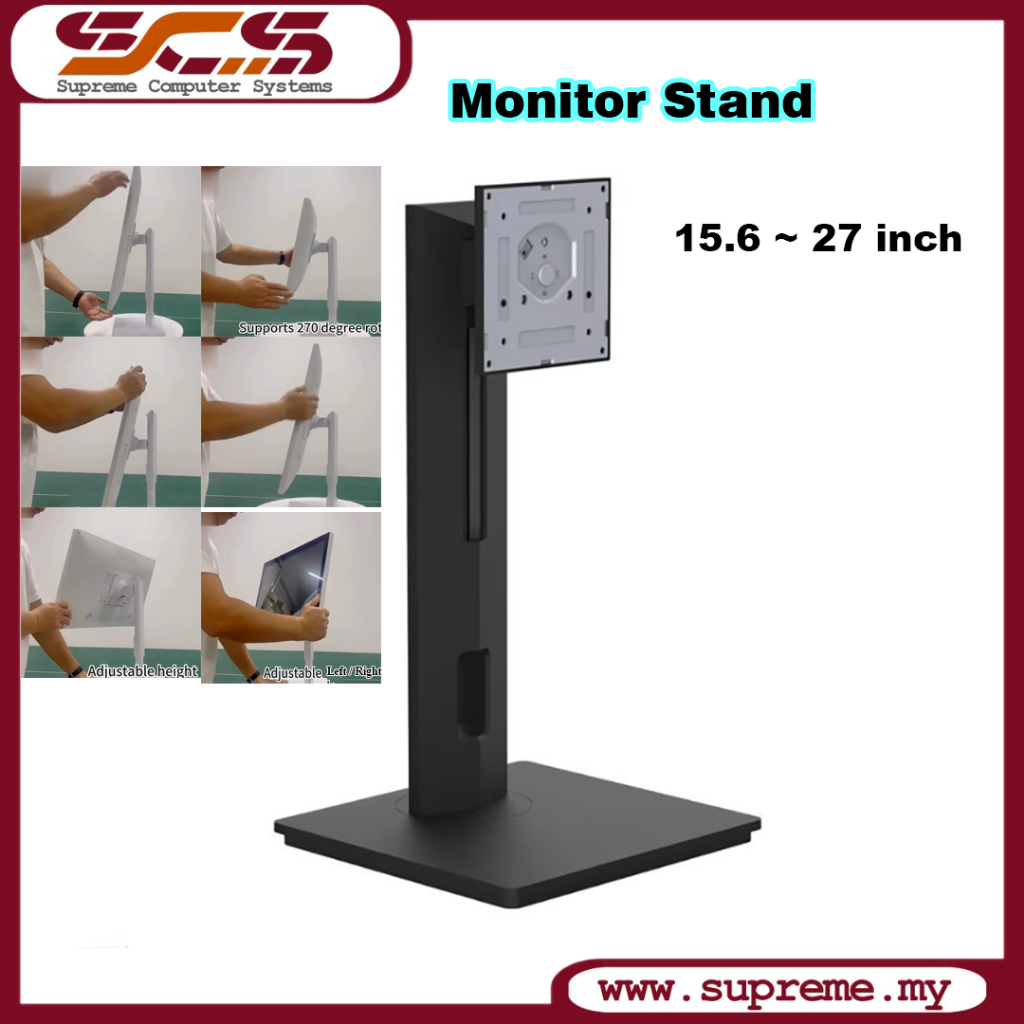 Rotatable Monitor Stand Height Adjustable Tilt VESA Mount Brackets ...