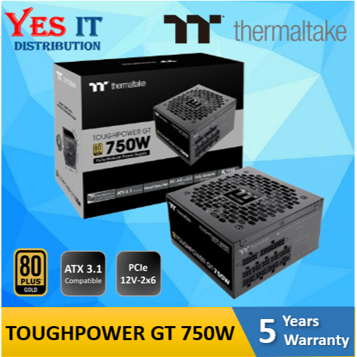 THERMALTAKE TOUGHPOWER GT 750W / GT 850W (ATX3.1) / GF 750W / GF 850W (ATX3.0) 80 PLUS GOLD FULL ...