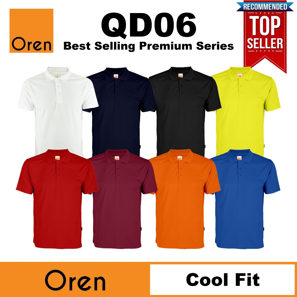 【BEST SELLER】 OREN SPORT Unisex Plain Quick Dry Microfiber Polo Collar ...