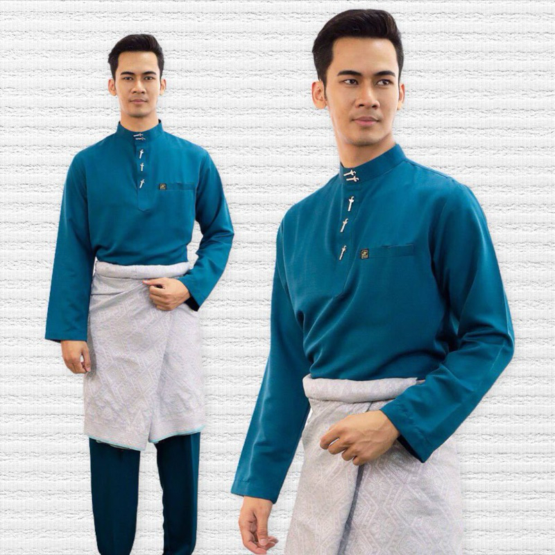 [ S - 9XL ] Baju Melayu TEAL BLUE . Baju Sedondon Raya 2025 . Baju ...