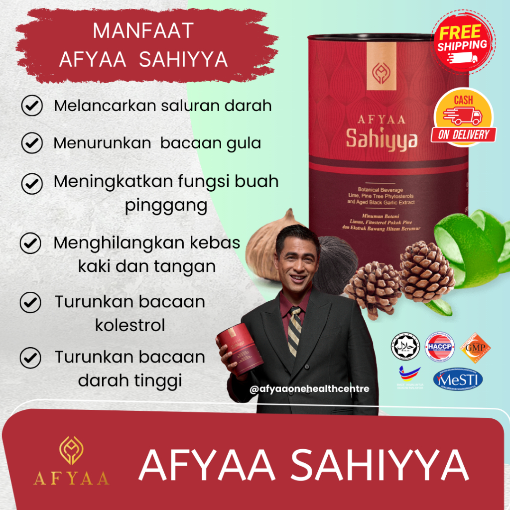 AFYAA SAHIYYA | KELENGKAPAN UNTUK KESIHATAN | 24 SACHET | ORIGINAL HQ | 24 HOURS SHIPPING ...