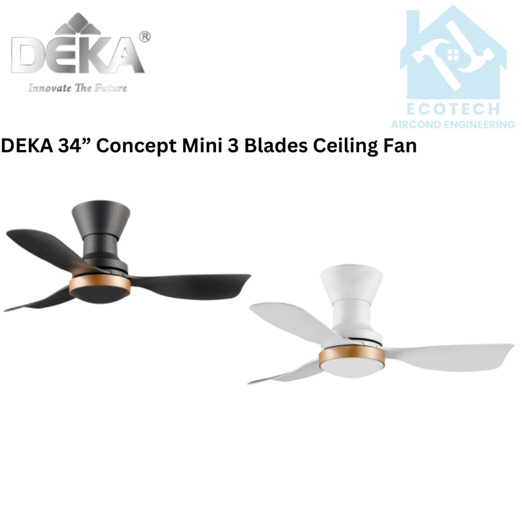 DEKA 34” Concept Mini 3 Blades Ceiling Fan | Shopee Malaysia