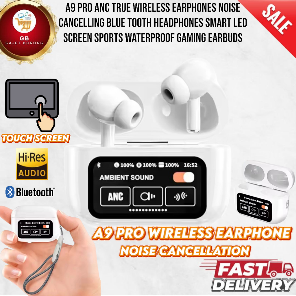 A9 pro ANC True Wireless Earphones Noise Cancelling BlueTooth ...