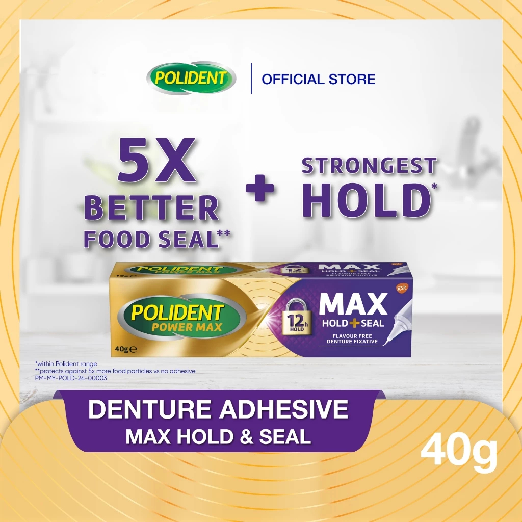 Polident Max Hold & Seal Adhesive Cream 40g / 70g | Shopee Malaysia