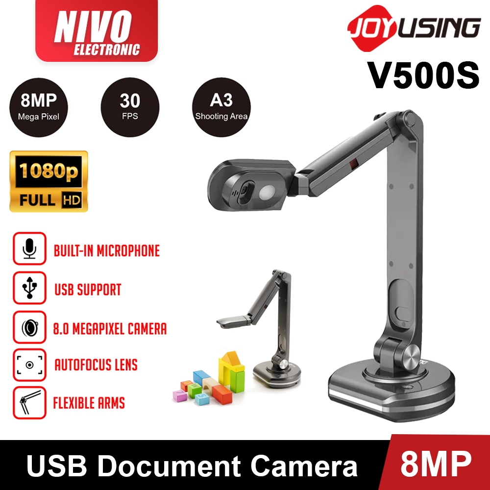 Joyusing V500S 8MP / V500S-4K 13MP USB Document Camera 4K Best Visualizer For Zoom | Camera ...