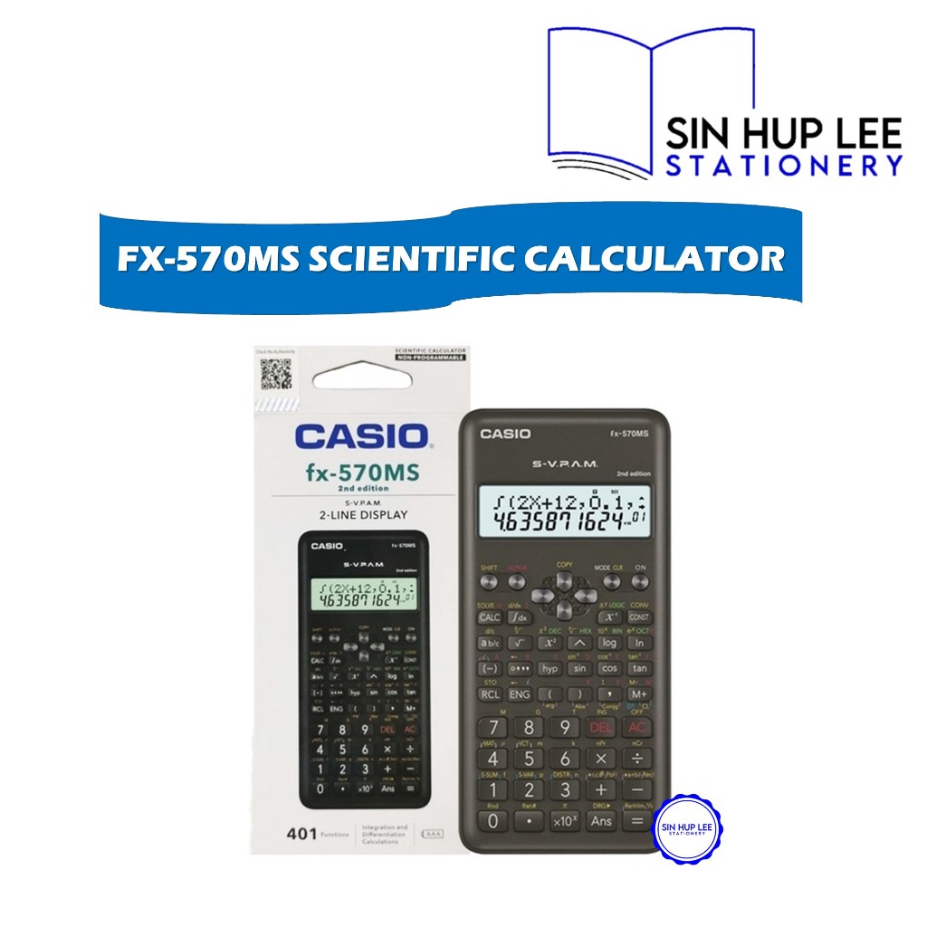 [Original] CASIO SCIENTIFIC CALCULATOR FX-570MS (2ND EDITION) | Shopee ...