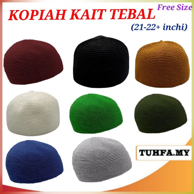 KOPIAH KAIT Tebal Lembut Dewasa Free Size(21-22+inchi) | Shopee Malaysia