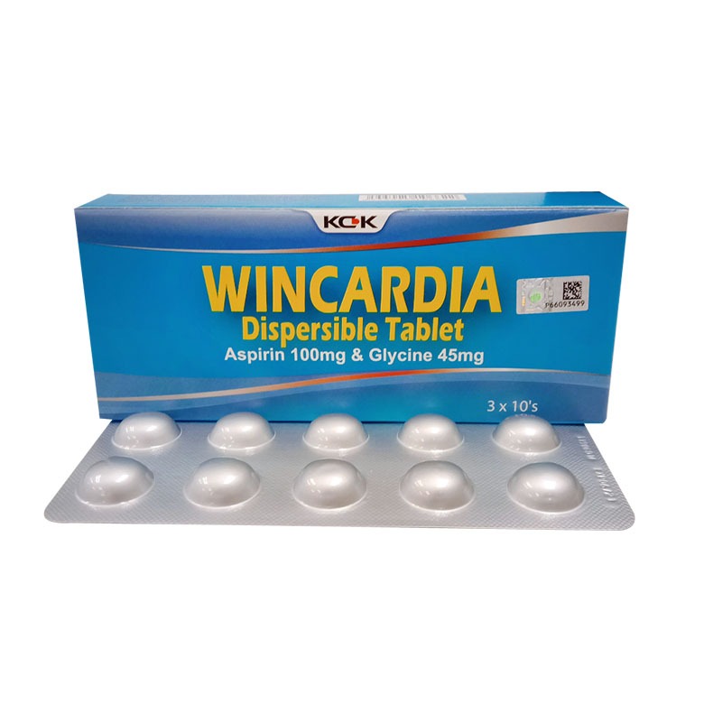 CK Wincardia Dispersible Tablet (Aspirin 100mg & Glycine 45mg) 10s 30s ...