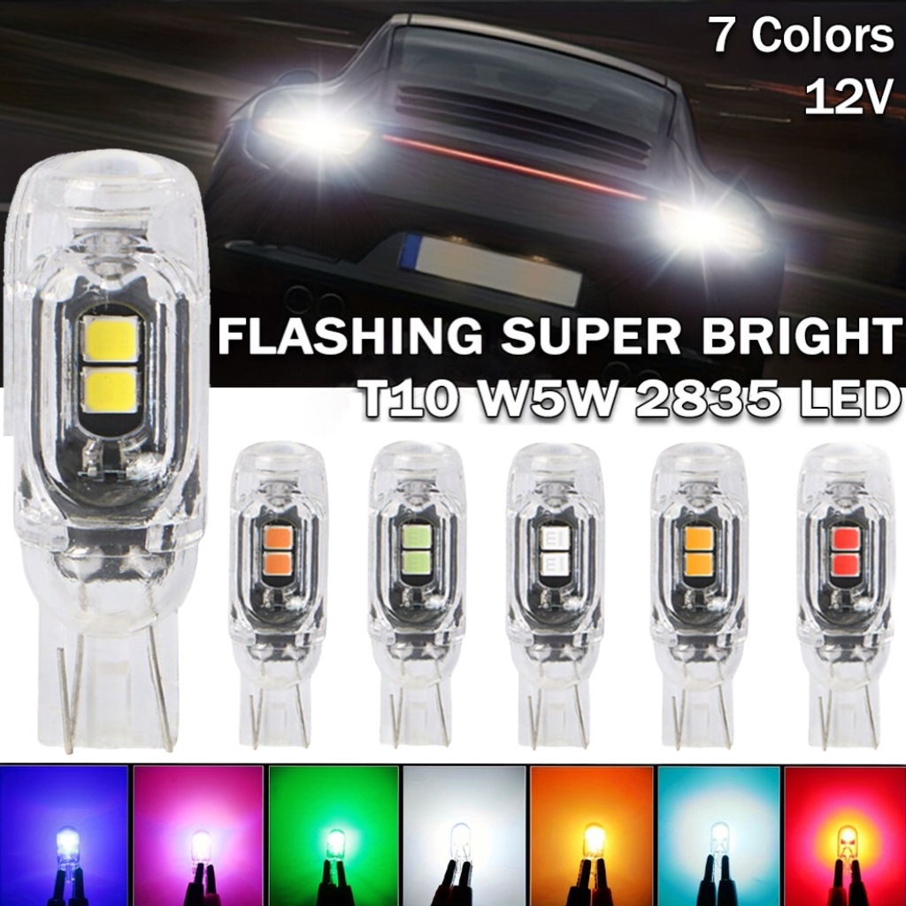 Motorcycle / Car T10 W5W Led Flash Strobe Bulb Flashing Interior ...