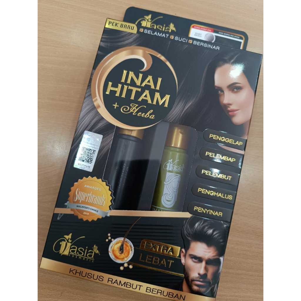 V'Asia Inai Rambut (Hitam/Perang) 100% ORIGINAL WITH BUBBLE WRAP ...