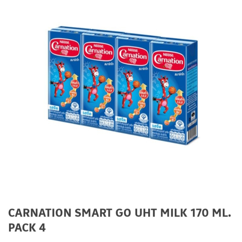 HALAL CARNATION SMART GO UHT MILK (170ML x 4 PCS / PACK) MADE IN THAILAND | Shopee Malaysia