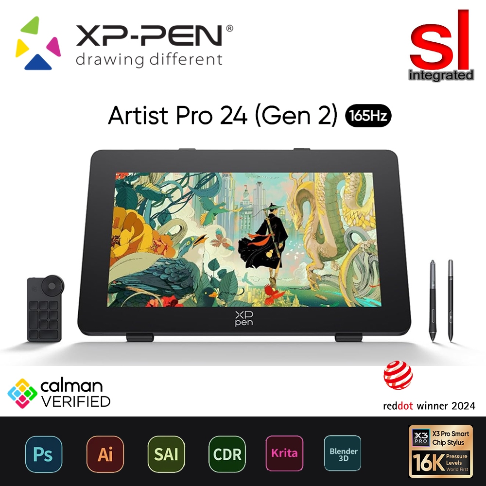 XP-Pen Artist Pro 24 (Gen 2) 165HZ 24'' 2.5K QHD Graphic Drawing ...