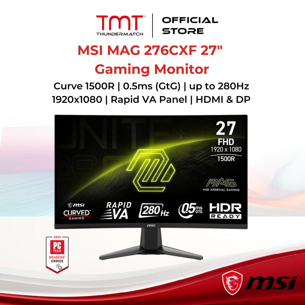 MSI MAG 276CXF 27" Gaming Monitor | Curve 1500R | 0.5ms | 280Hz ...