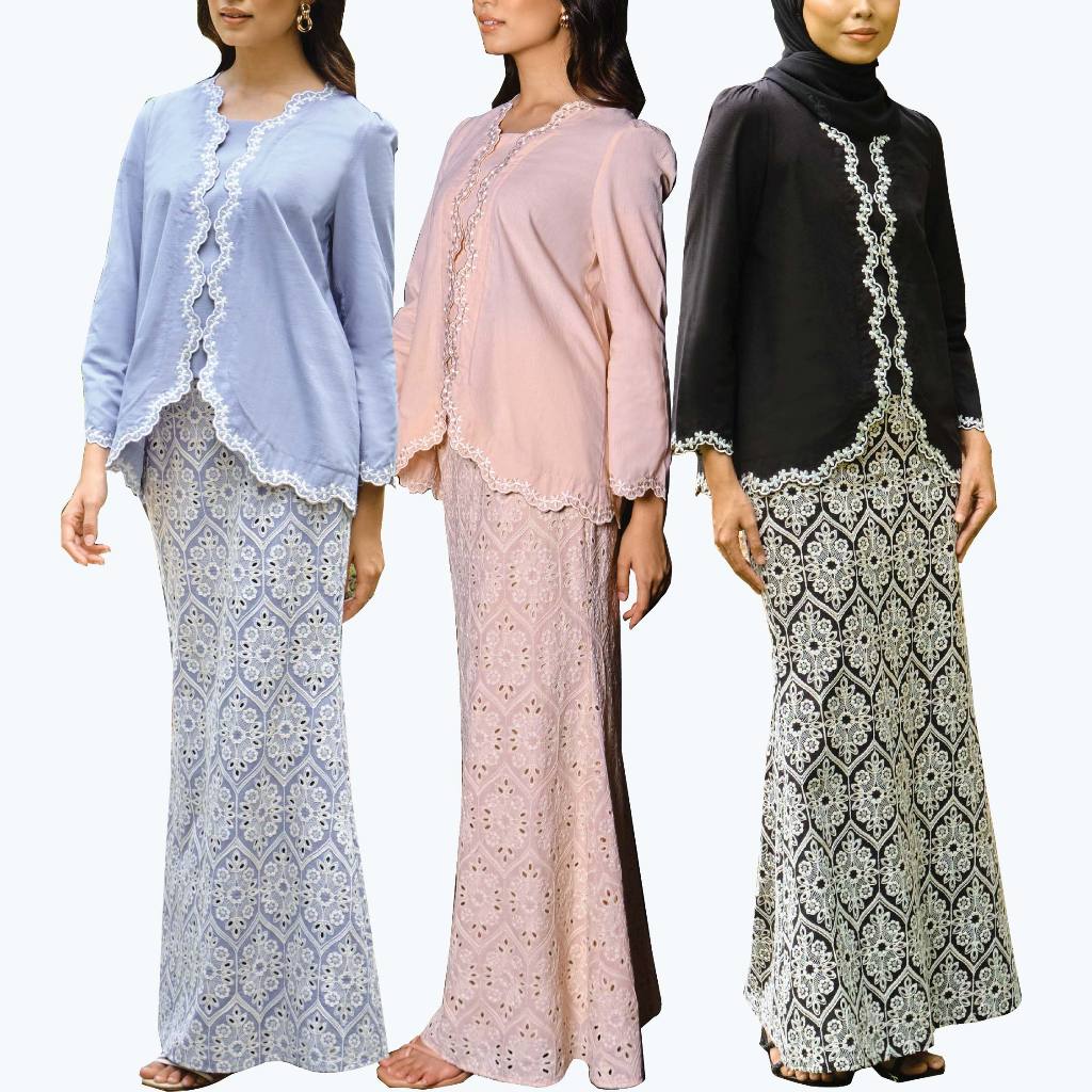 Poplook PREMIUM COTTON Saripah Blouse & Skirt | Shopee Malaysia