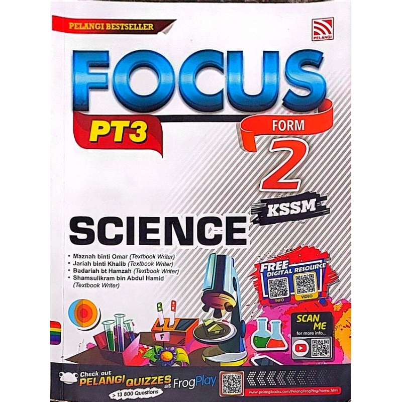FOCUS PT3 KSSM FORM 2 SCIENCE Reference Book PELANGI BESTSELLER ...