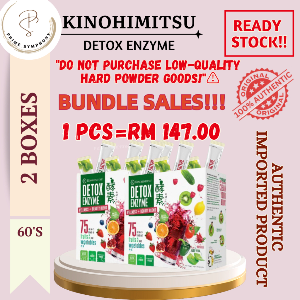 [BUNDLE SALES 2x 30 Sachets X 14 g] Kinohimitsu Detox Enzyme | Shopee ...