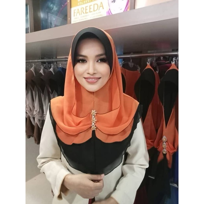 TUDUNG FAREEDA ORIGINAL💯PATTERN MARIYA(HARD AWNING) | Shopee Malaysia
