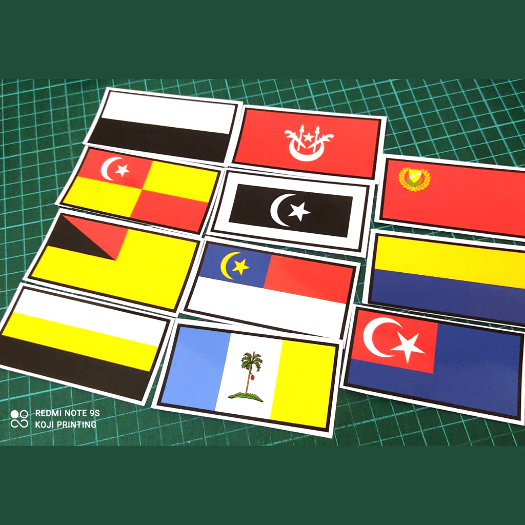 STICKER BENDERA NEGERI / MALAYSIA | Shopee Malaysia