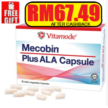 Vitamode Mecobin Plus ALA (60s Caps) FREE STORAGE BAG | Shopee Malaysia