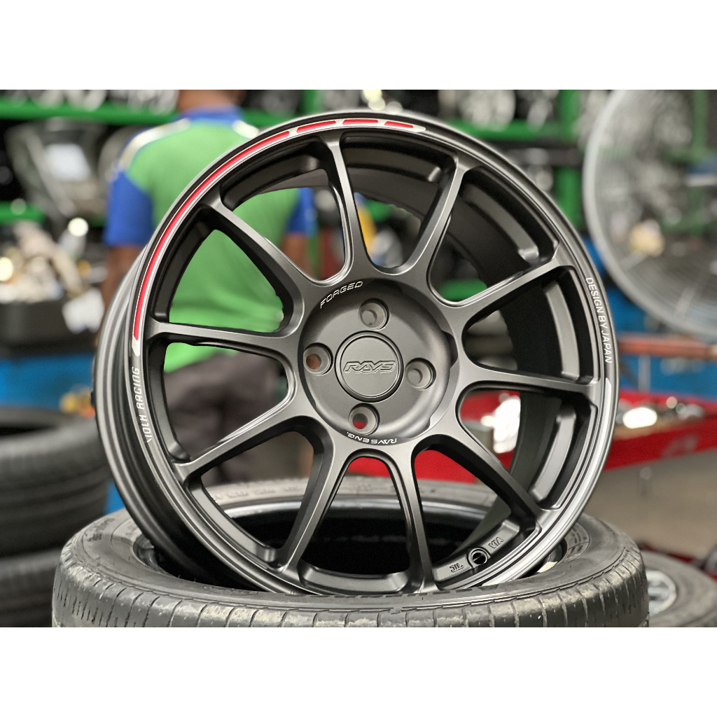 NEW 17X7.5J AOW ZE40 Time Attack Rim (set of 4) Flat Gunmetal 4X100 for ...