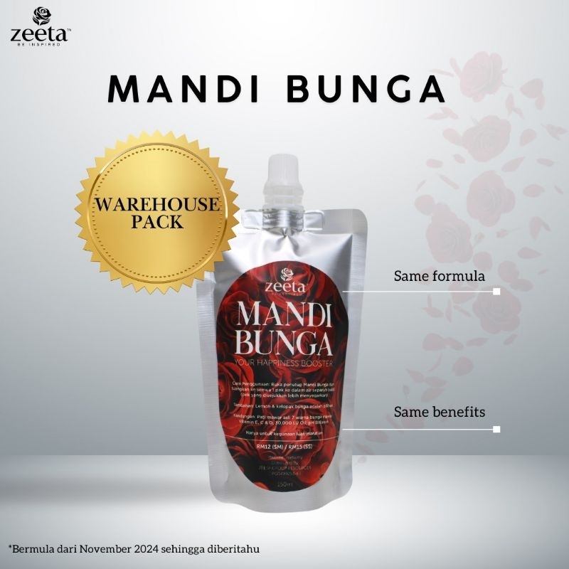 NEW LOOK Mandi Bunga Zeeta. Pati Mandian Mawar (150ml) | Shopee Malaysia