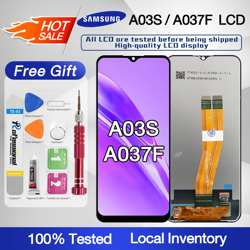 Original LCD with Frame Compatible For SAMSUNG A03S A037 / A03 A035 LCD ...