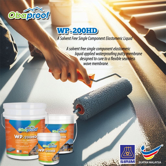 OBAPROOF WP-200HD High Elastomeric Waterproofing Coating Roof Leaking Liquid Membrane Kalis Air ...