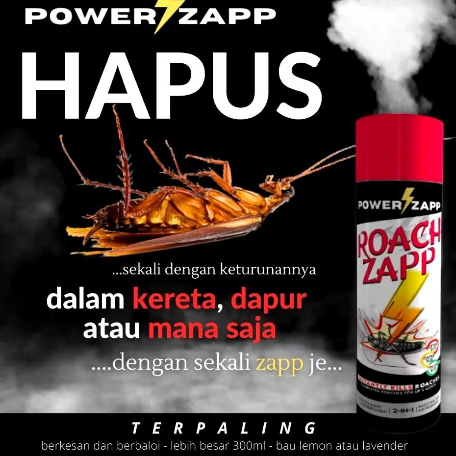 POWERZAPP ROACH ZAPP COCKROACH KILLER INSECT REPELLENT PEST CONTROL ...