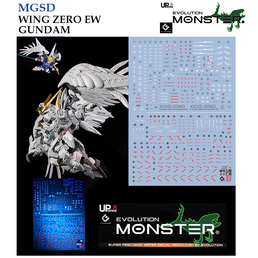 [MONSTER ] MGSD03 MGSD WING ZERO EW GUNDAM WATER SLIDE DECAL ...
