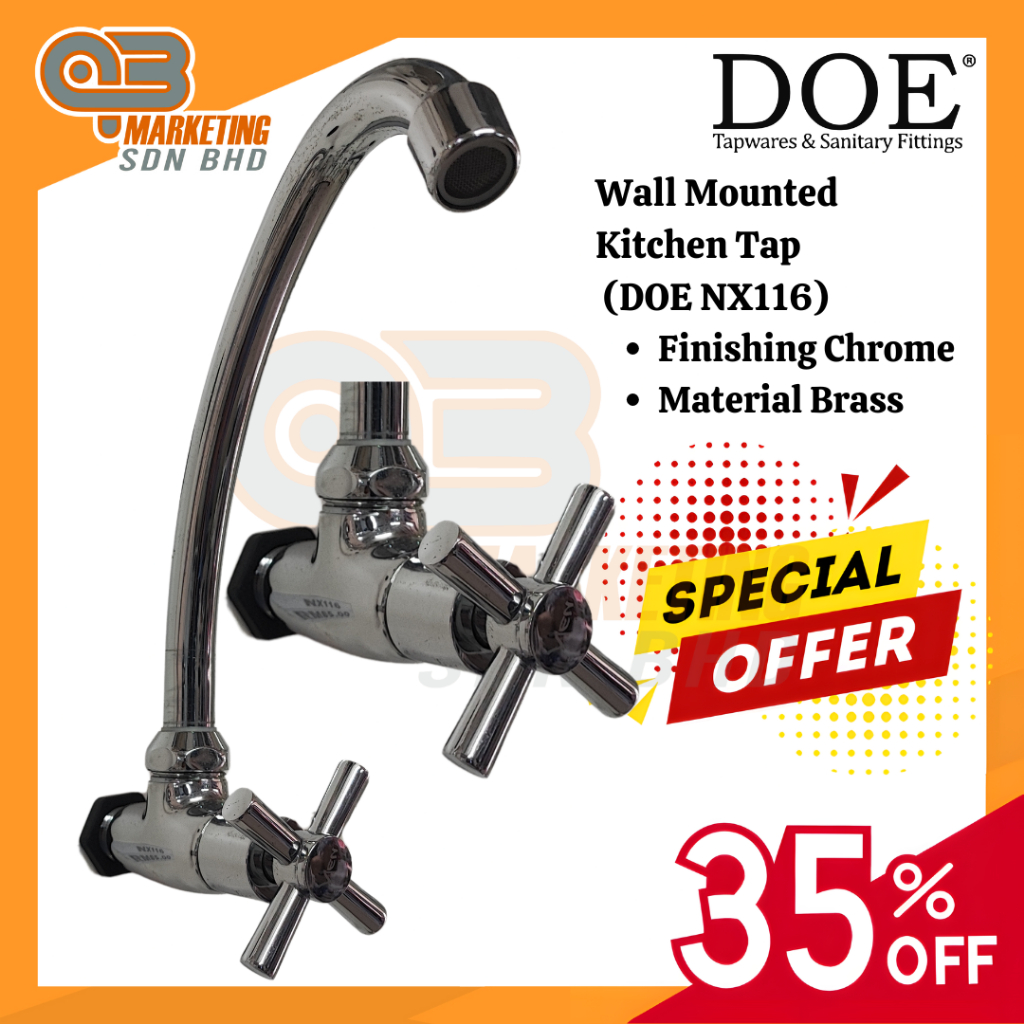 DOE Wall Mounted Kitchen Tap | Paip Dapur | DOE NX116 | Shopee Malaysia