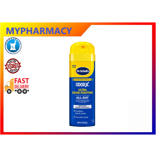 Dr Scholl's Odor-X Ultra Odor Fighting Spray Powder 133g | Shopee Malaysia