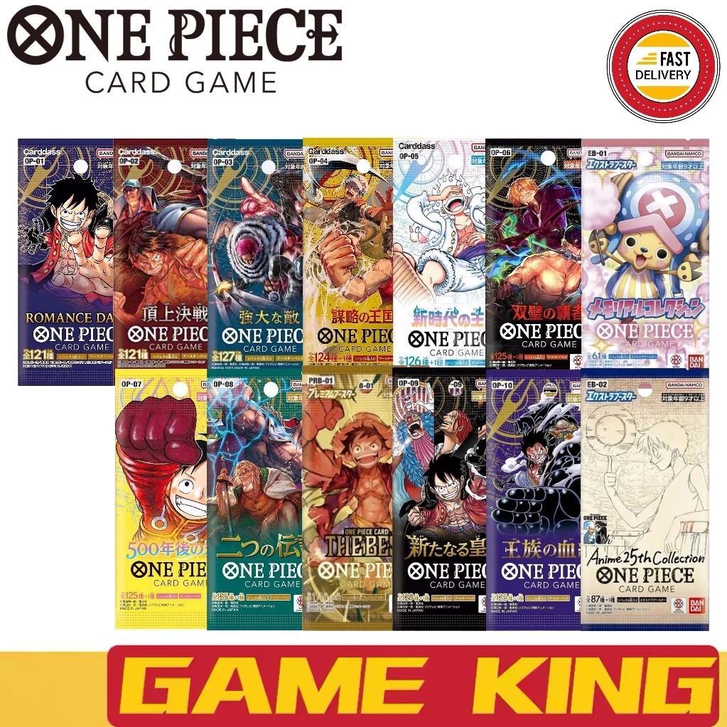 One Piece TCG Booster Pack PRB01 / EB01 / EB02 / OP02 / OP03 / OP04 / OP06 / OP07 / OP08 / OP09 ...