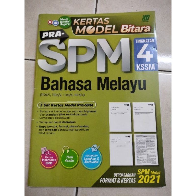 Kertas Model Bitara PRA- SPM Bahasa Melayu Tingkatan 4 KSSM | Shopee Malaysia
