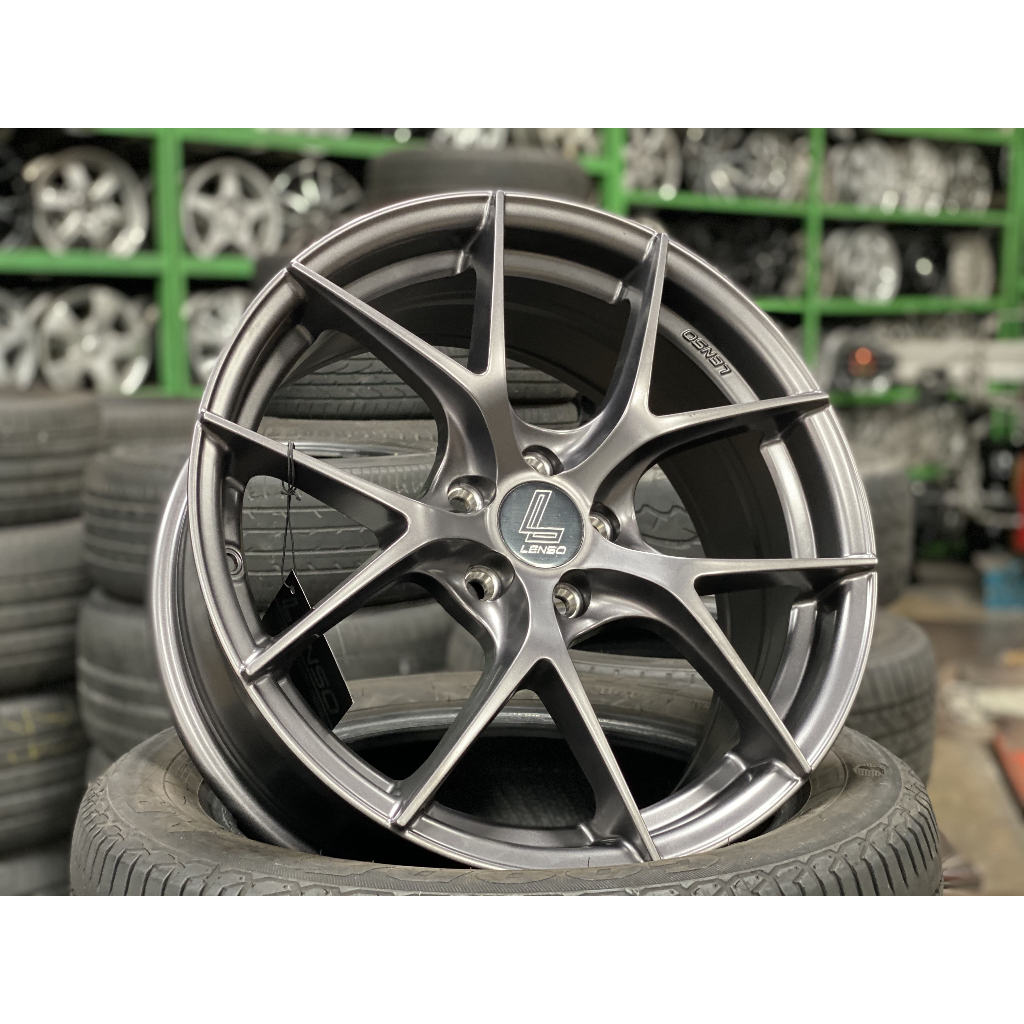 NEW 17X7.5J Lenso Jager Dyna Rim (set of 4) Gray 5X100 for VW Polo Vento Altis Sienta Wish ...