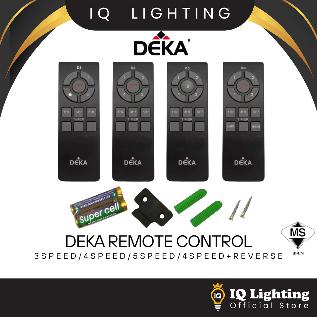 Deka Original Remote Control D3 D4 D5 DN R3/R4 Ceiling Fan Remote K9 ...
