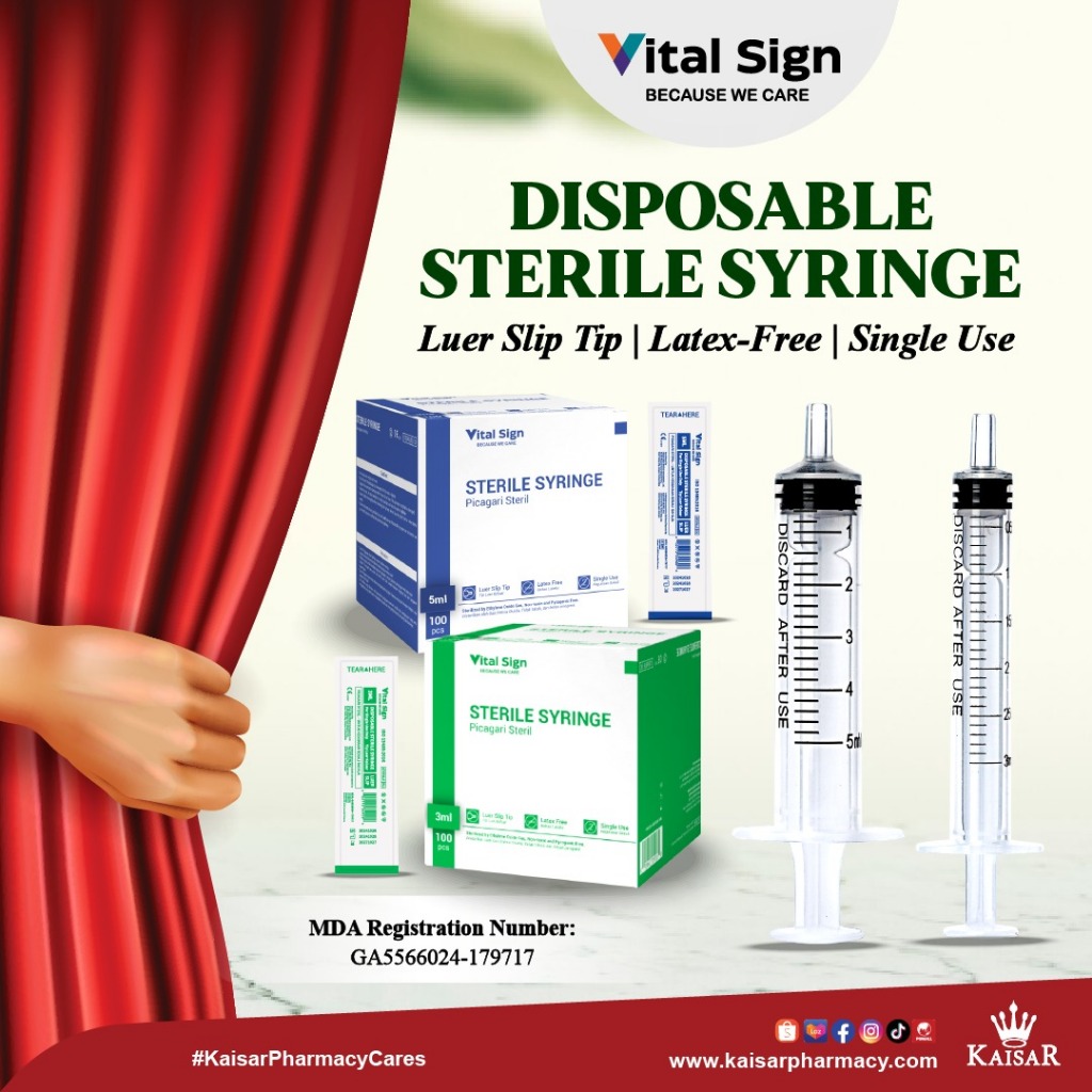 VITAL SIGN DISPOSABLE STERILE SYRINGE | Shopee Malaysia