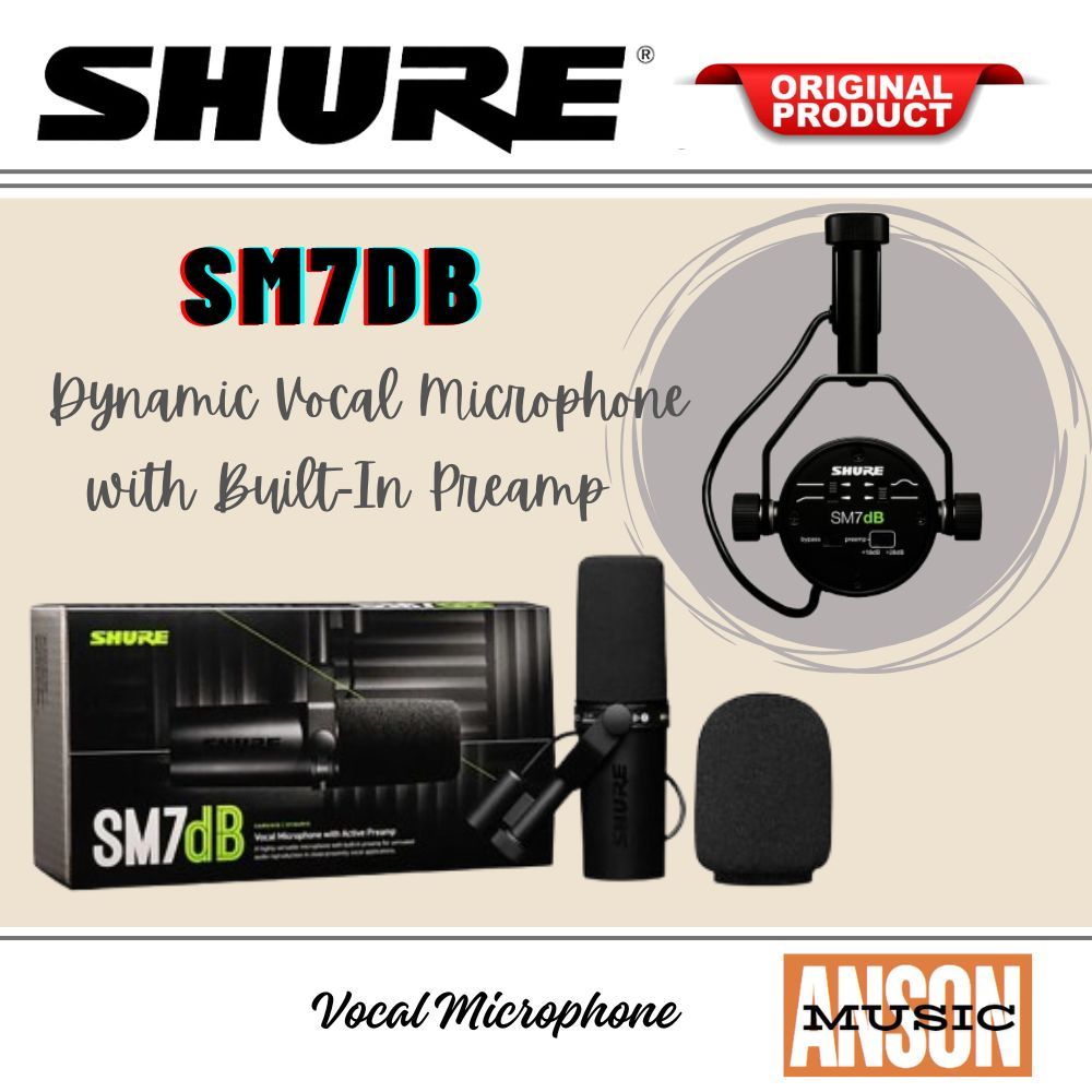 Shure SM7dB Cardioid Dynamic Vocal Microphone With Built In Preamp (SM7 dB) | Shopee Malaysia