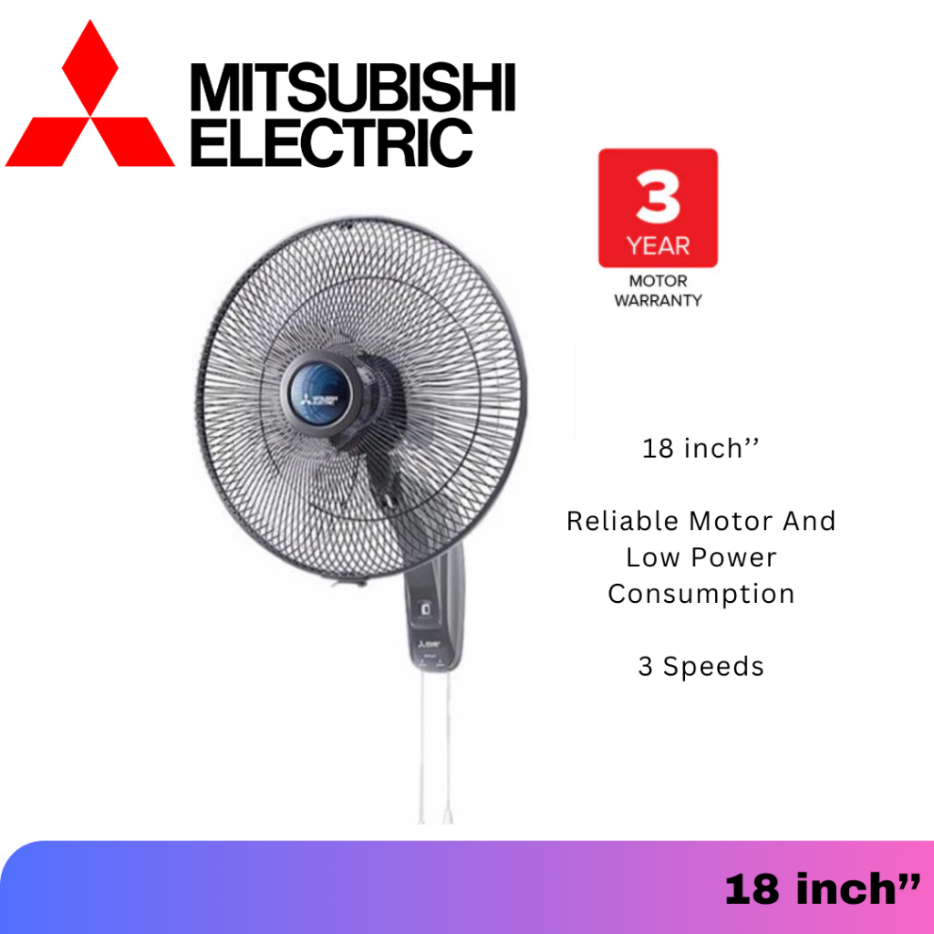 Mitsubishi Wall Fan 18 INCH W18-GA-P GY Classy Gray | Shopee Malaysia