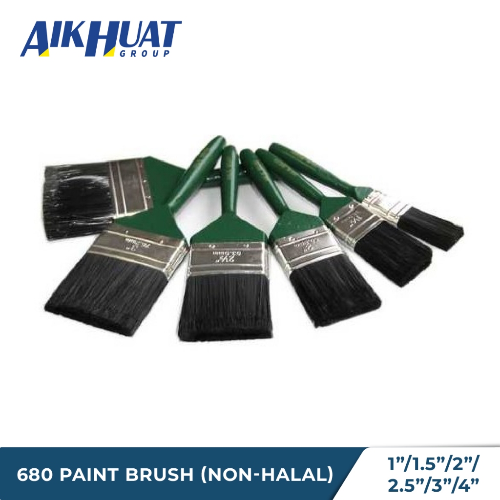 680 Nylon Paint Brush 680 Berus Cat Nilon Synthetic Fiber Paint Brush ...