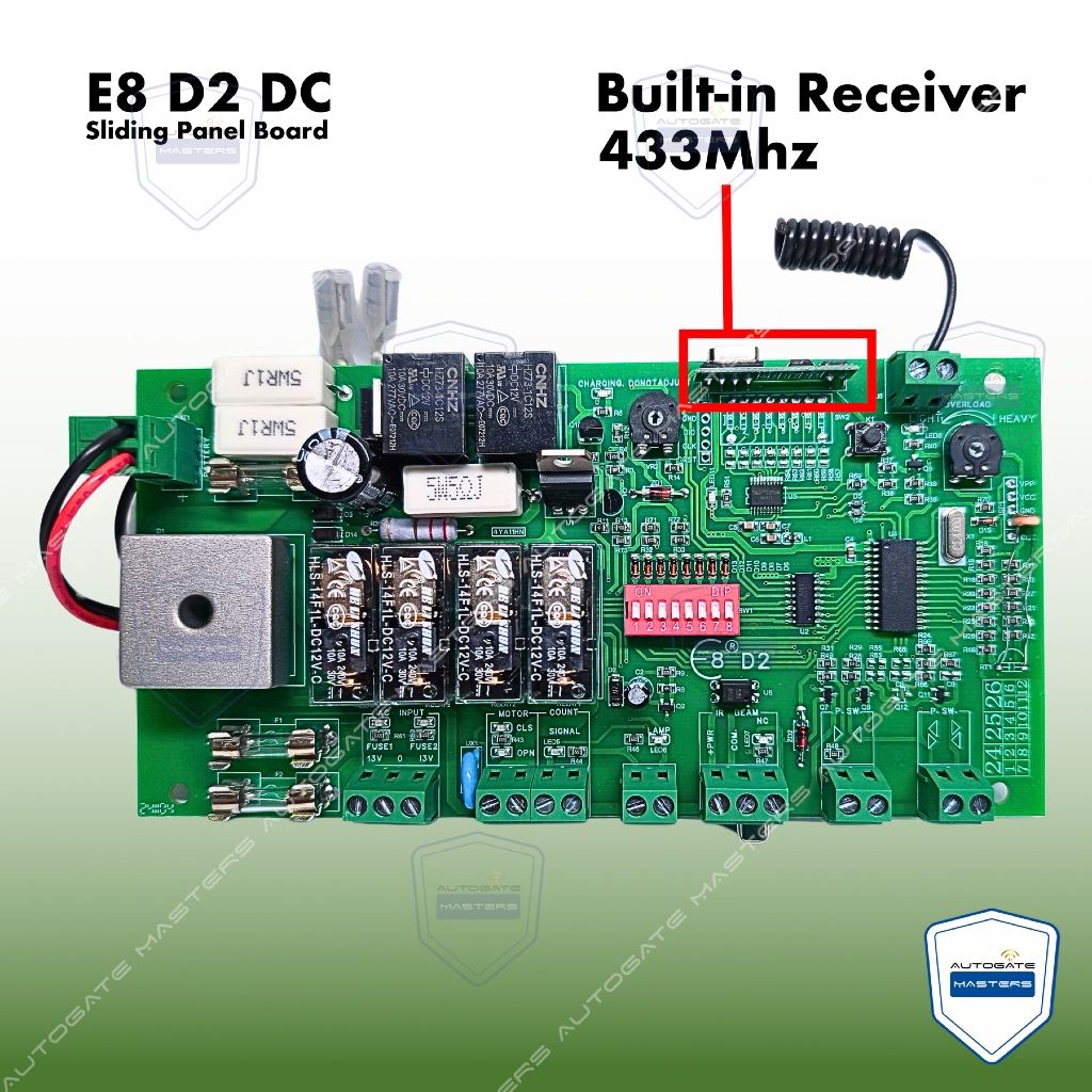 E8 D2 DC - Buit-in receiver 433 MHz ( DC 3 speed DC max )sliding ...