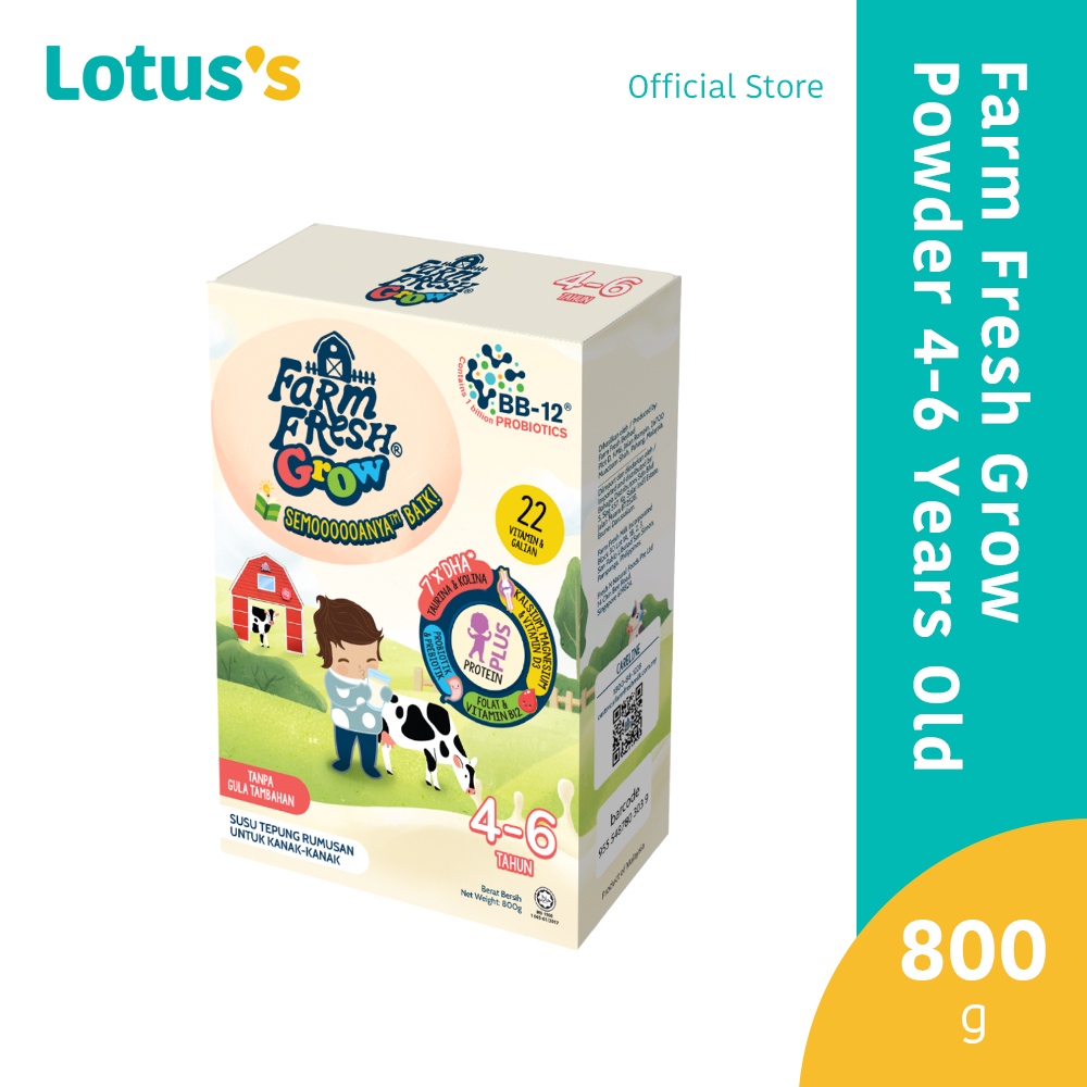 Farm Fresh Grow Powder 4-6 Years Old 800g | Shopee Malaysia