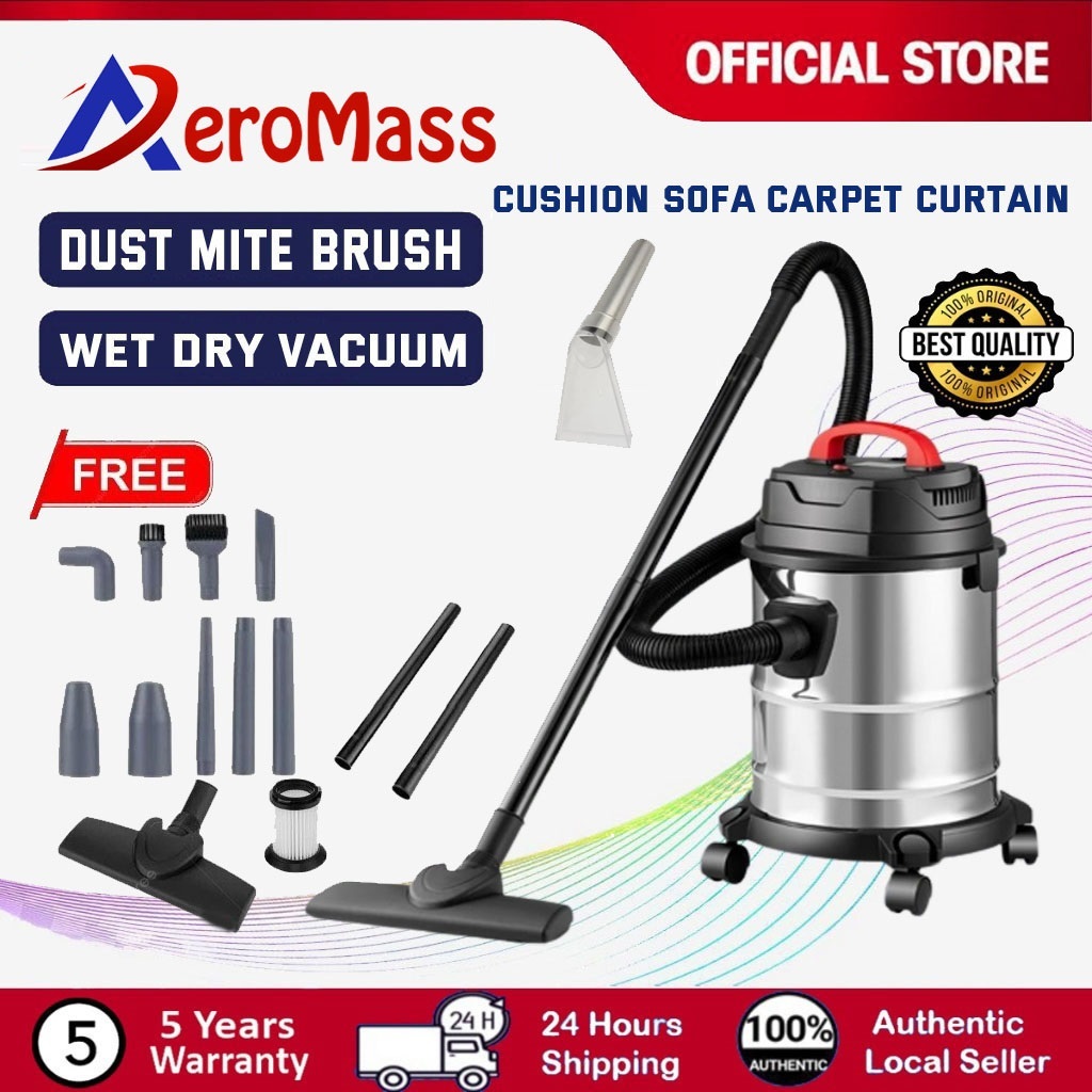 Aeromass Car Vacuum Cushion Carpet Sofa Upholstery Curtain Wet & Dry ...