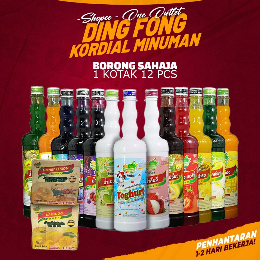 Ding Fong Squash Kordial Ice BLended Flavour Perasa Air Thailand (760ML ...